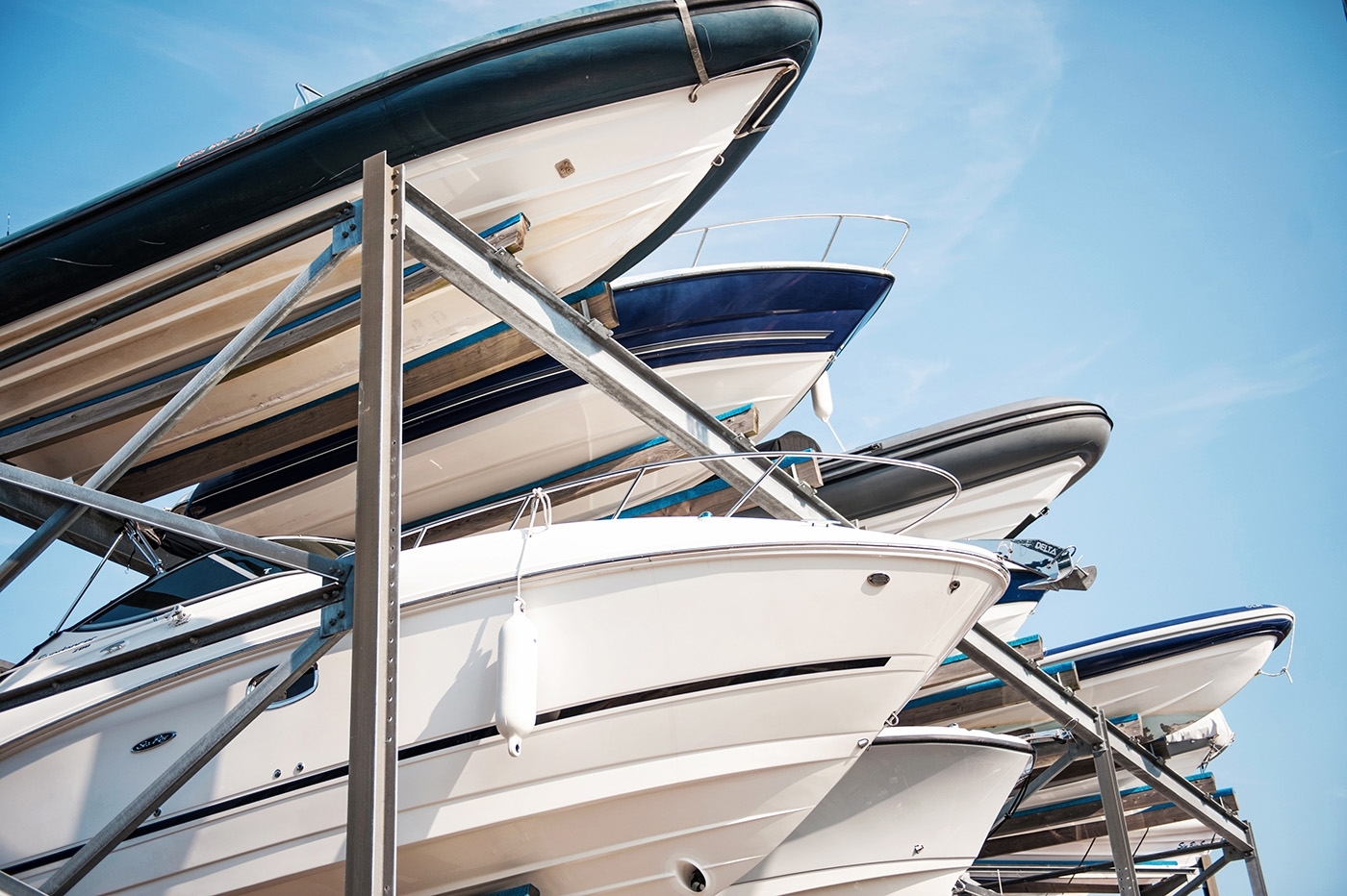 How do you berth several boats in a space only big enough for one? Dry ...