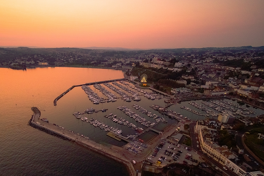 Beautiful Sunset Over Torquay Marina